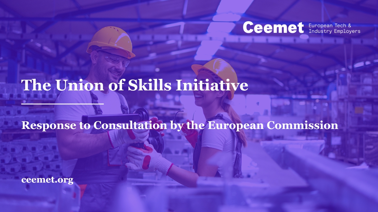 Ceemet reply to the Union of Skills consultation - Ceemet