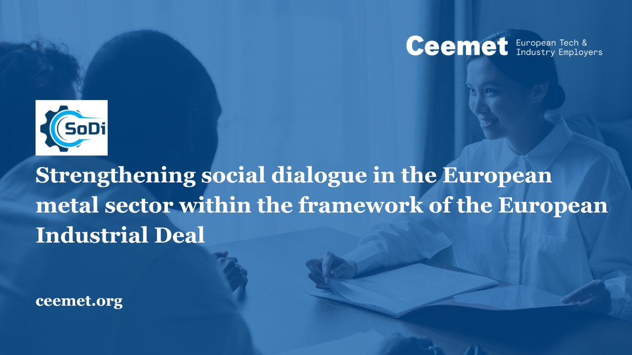 Strengthening social dialogue in the European metal sector - Ceemet