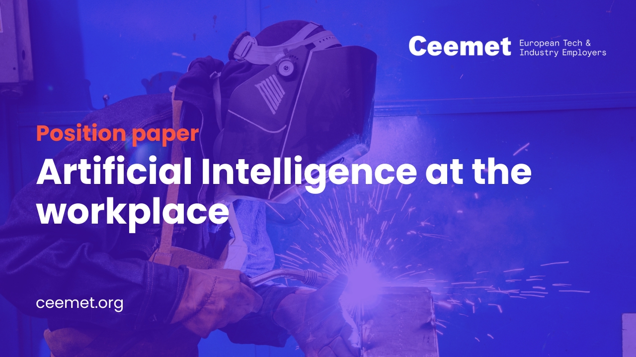 [Position paper] Artificial Intelligence at the workplace - Ceemet
